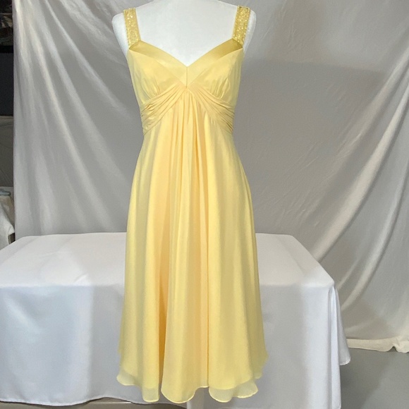 David's Bridal | Dresses | Davids Bridal Yellow Bridesmaid Dress Size 6 ...